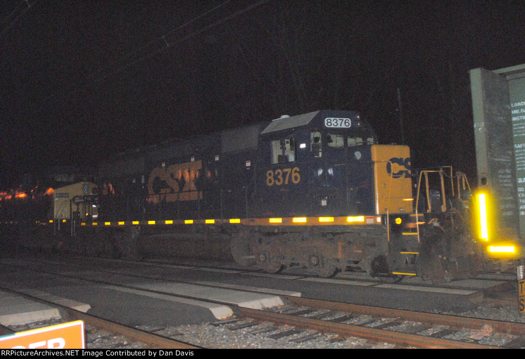 CSX SD40-2 8376 trails on Q438-09